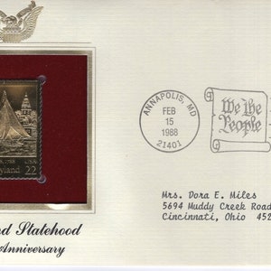 GOLDEN REPLICAS of United States Stamps First Day Covers - Etsy