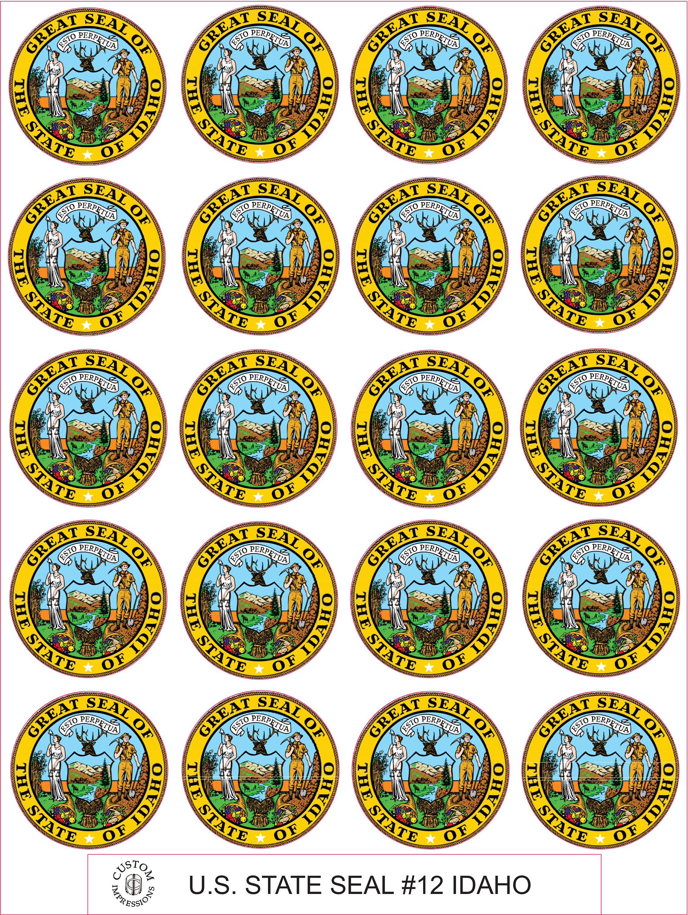STATE SEALS Size 2" Each- 20 per Sheet - Etsy