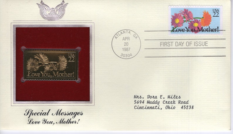 GOLDEN REPLICAS of United States Stamps First Day Covers - Etsy