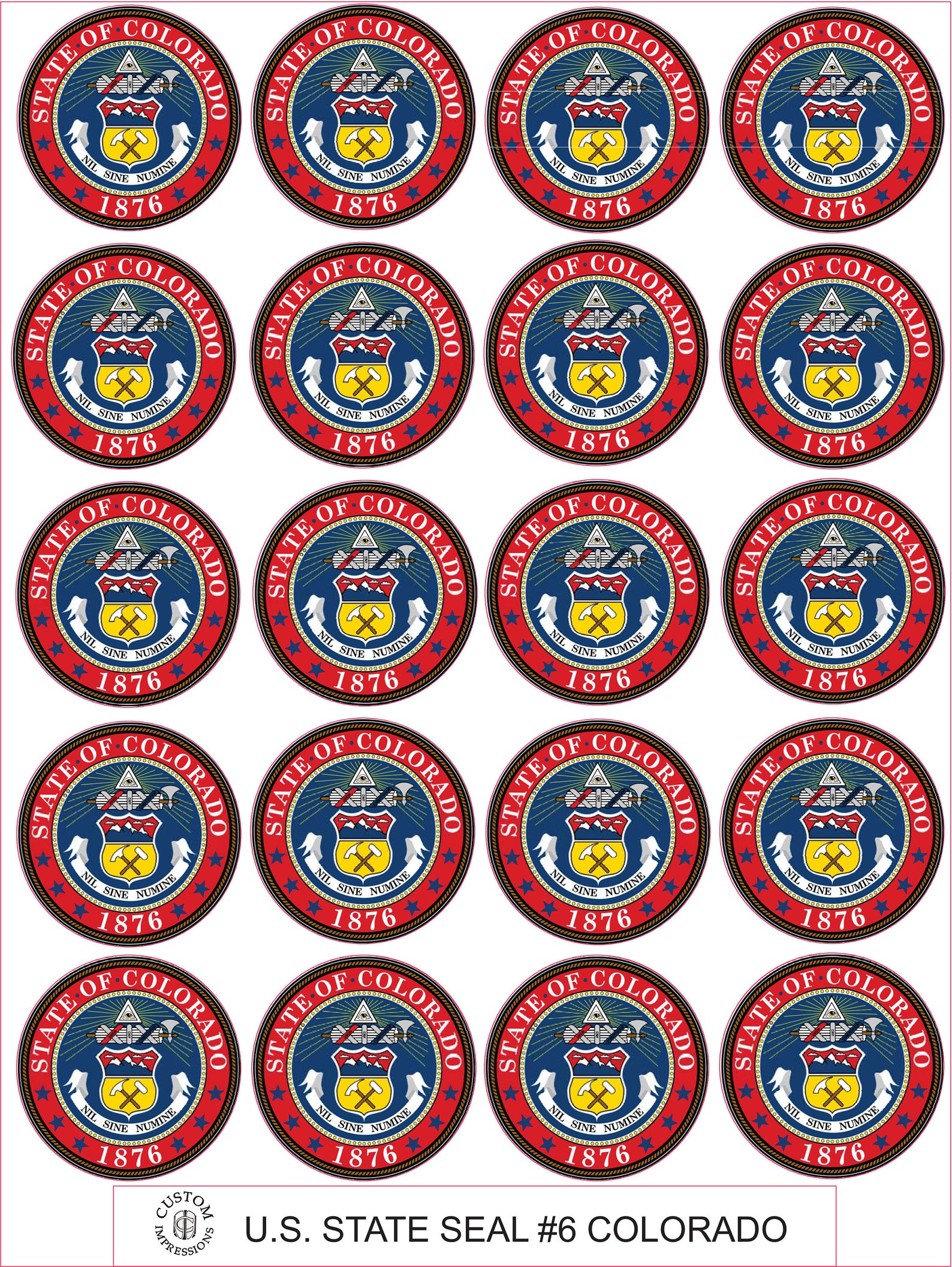 STATE SEALS Size 2" Each- 20 per Sheet - Etsy