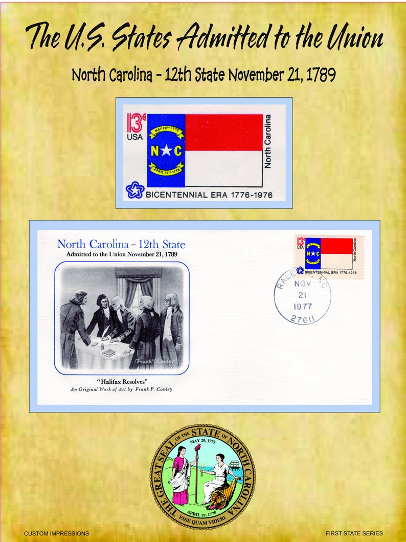 POSTERS - FIRST STATE Series - the U.S. States Admitted to the Union ...