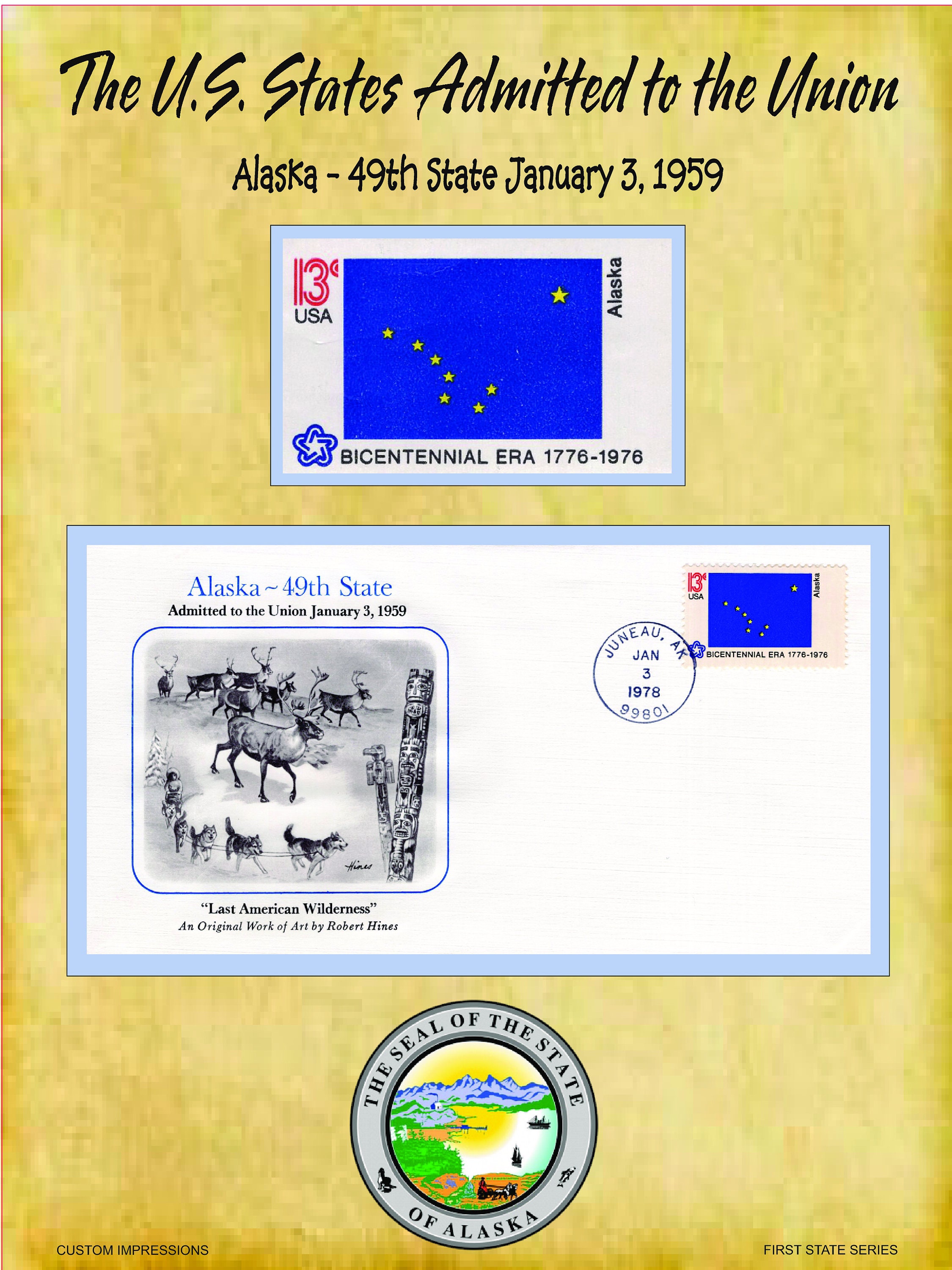 POSTERS - FIRST STATE Series - the U.S. States Admitted to the Union ...