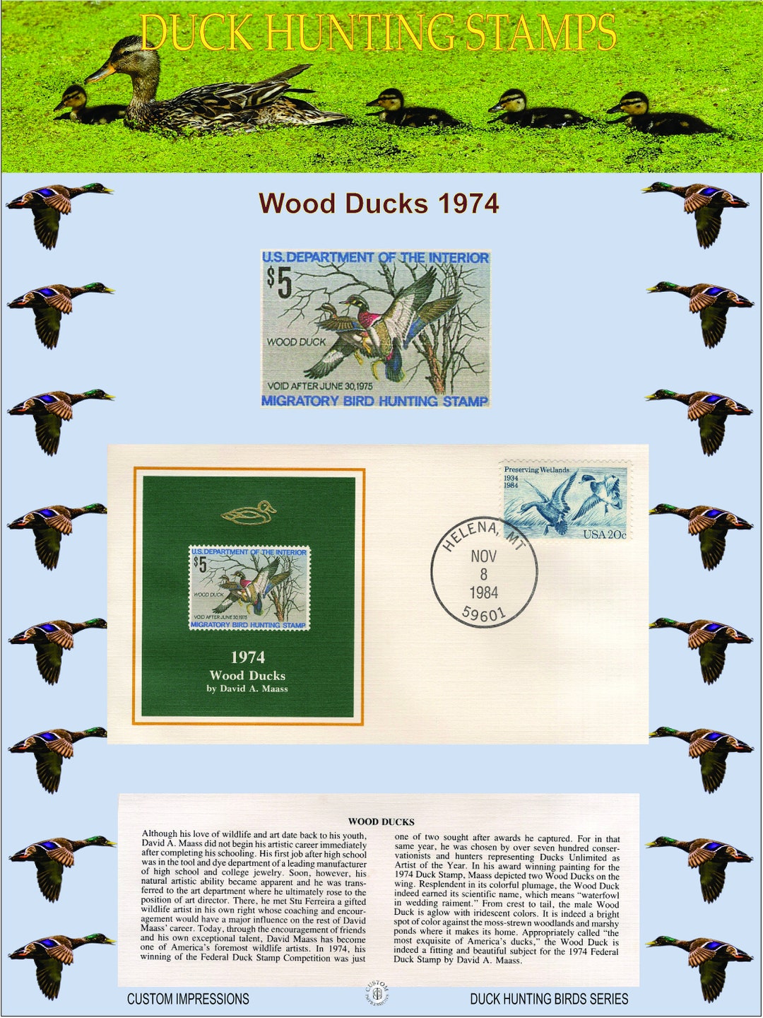 POSTERS - DUCK HUNTING Stamps Group 5 - Etsy