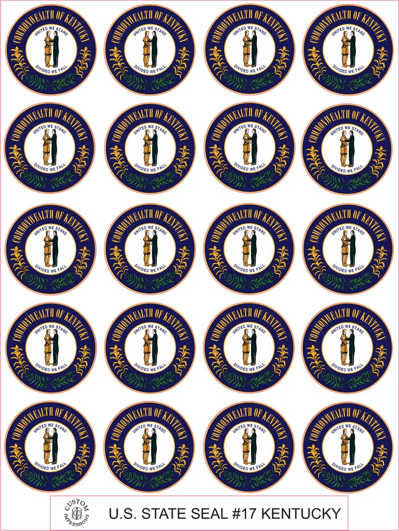 STATE SEALS Size 2" Each- 20 per Sheet - Etsy
