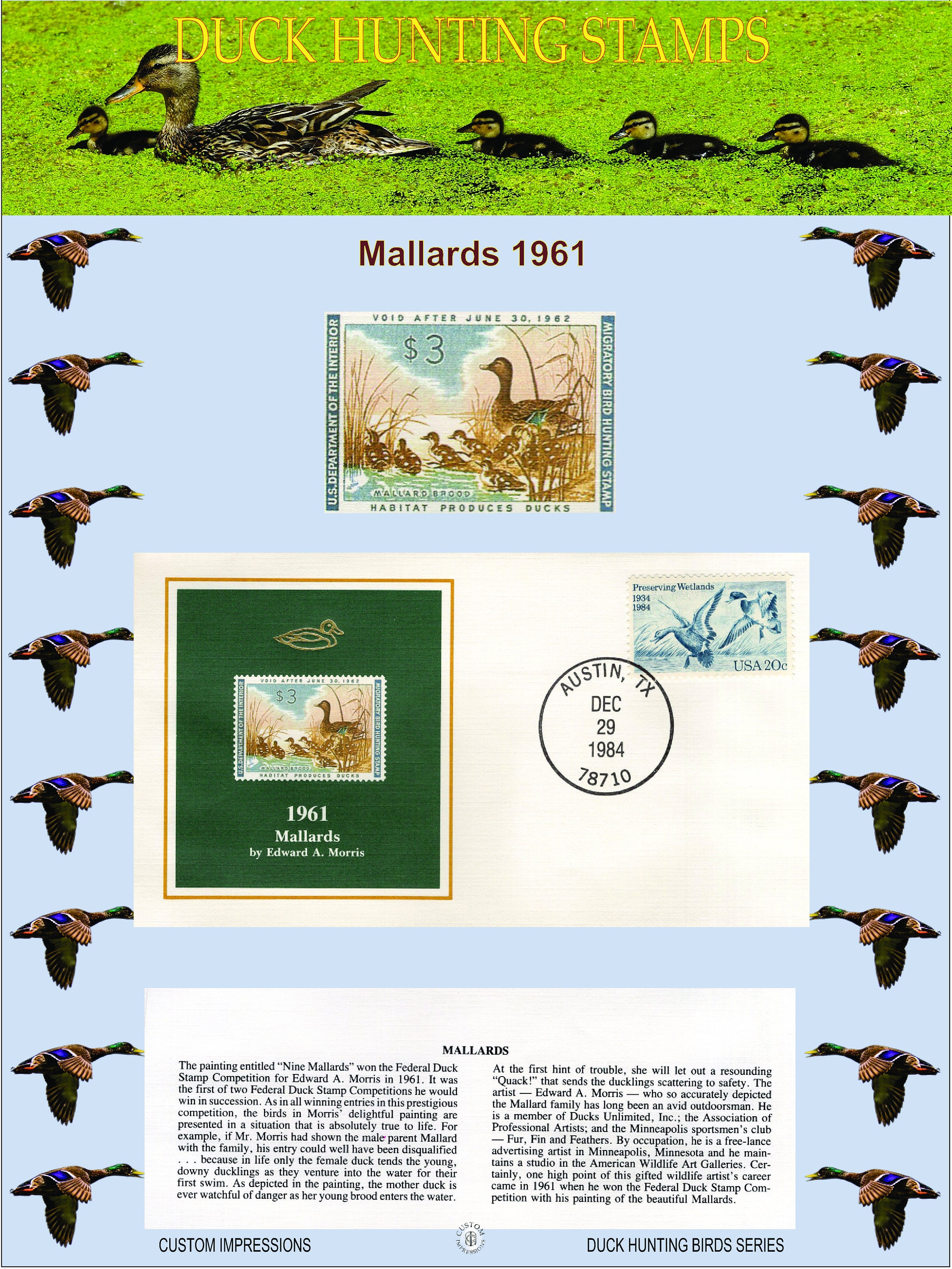 POSTERS - DUCK HUNTING Stamps Group 3 - Etsy
