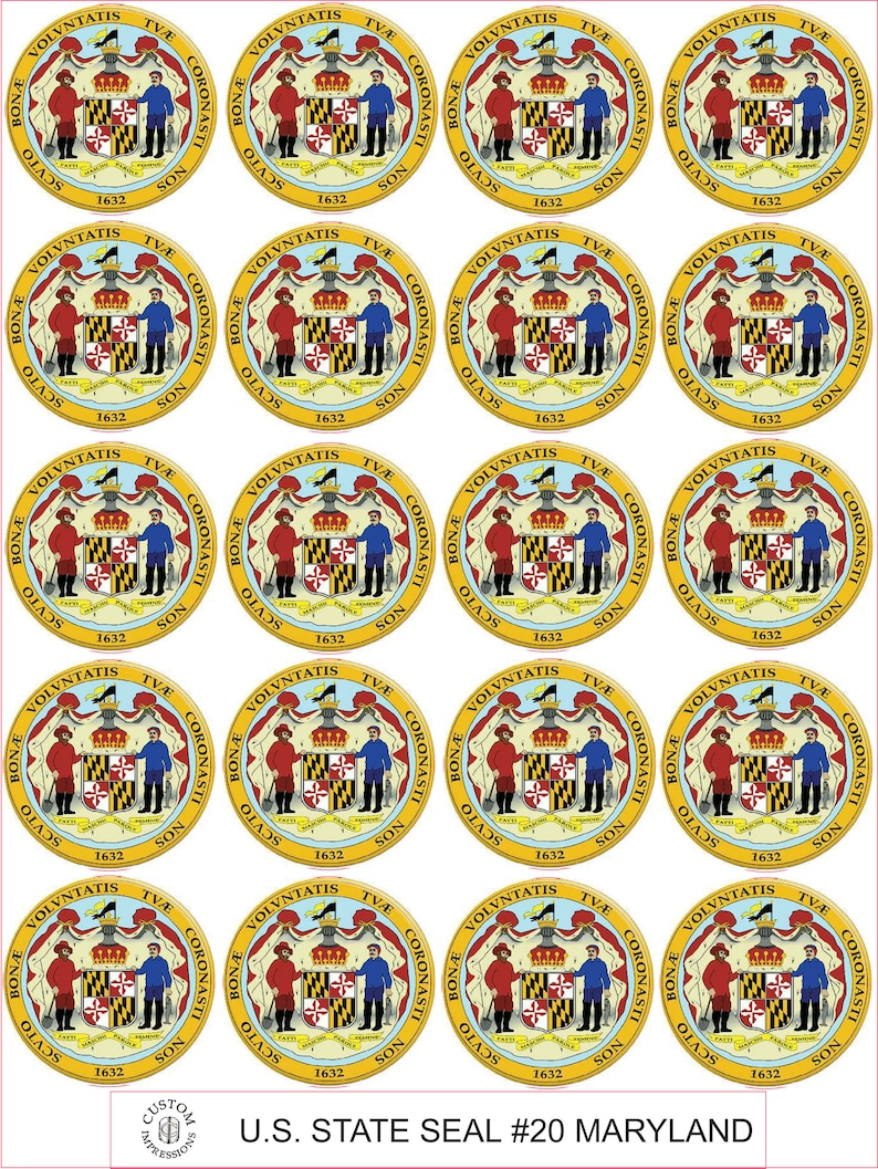 STATE SEALS Size 2" Each- 20 per Sheet - Etsy