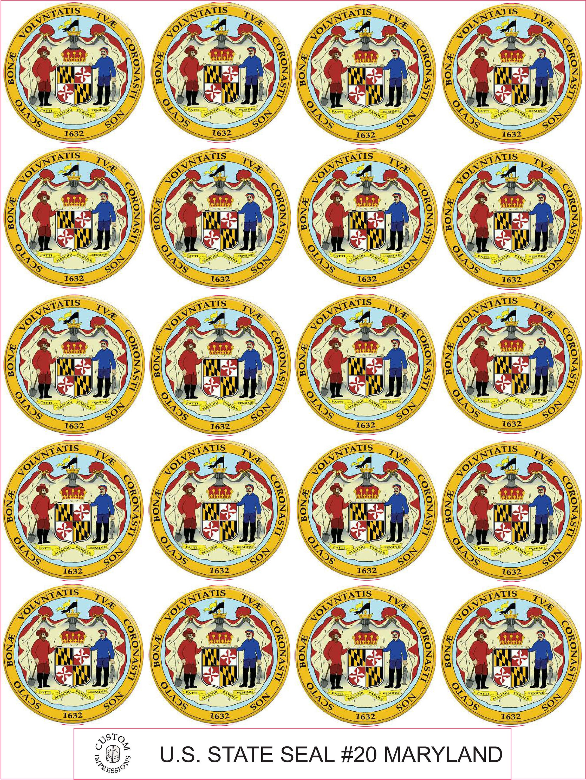 STATE SEALS Size 2" Each- 20 per Sheet - Etsy
