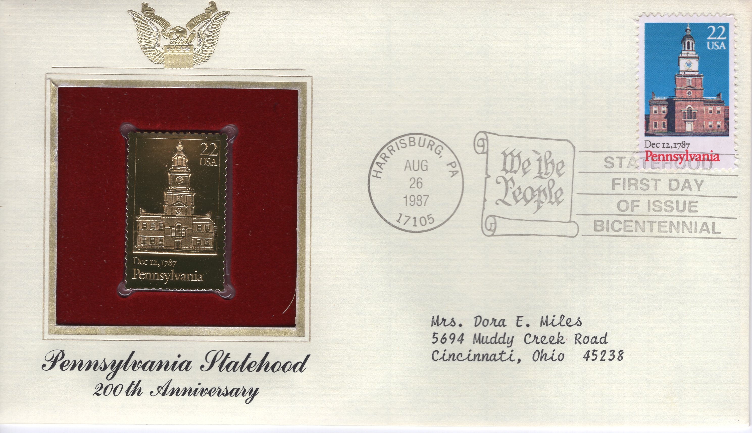 GOLDEN REPLICAS of United States Stamps First Day Covers - Etsy