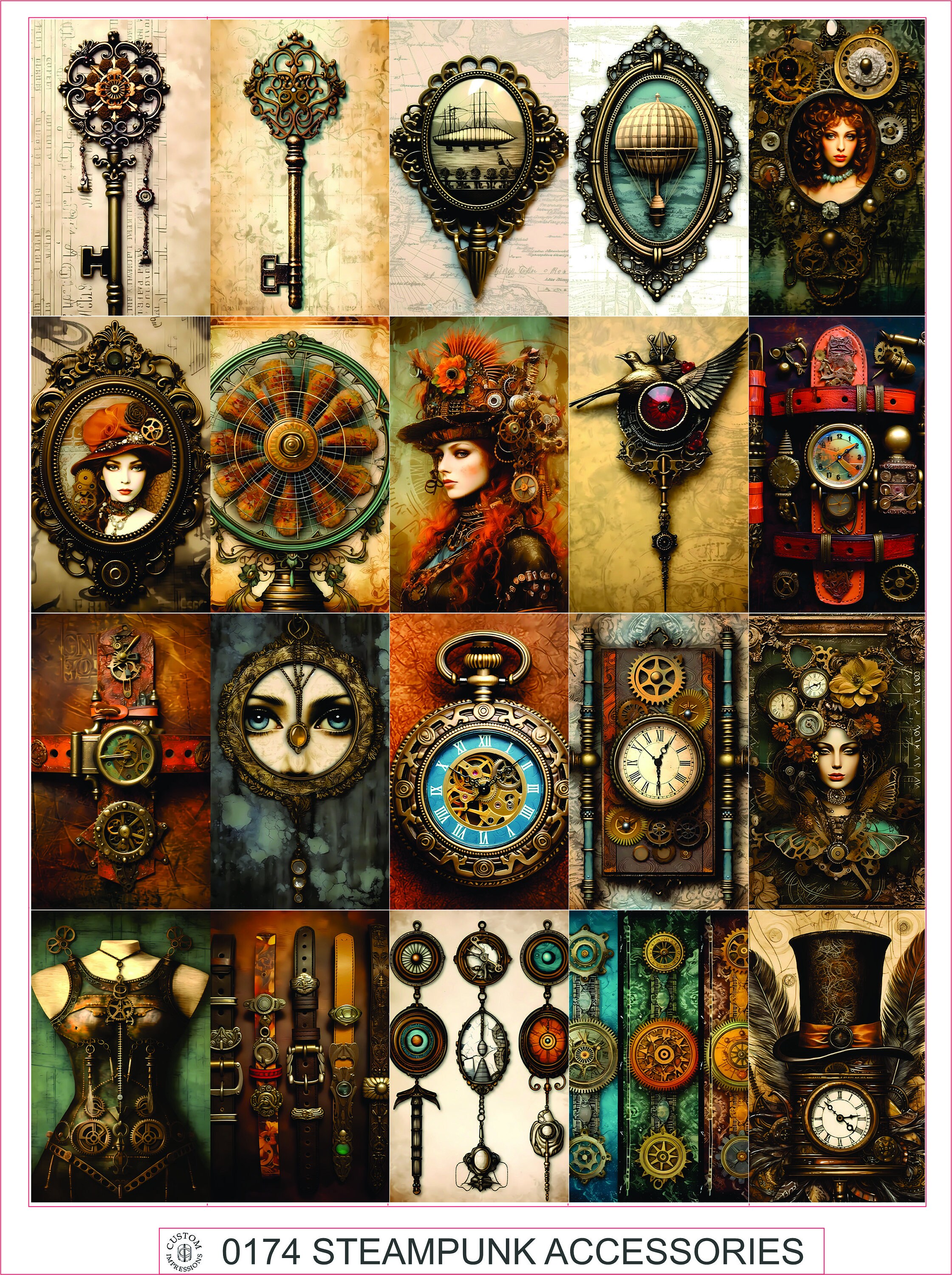 VINTAGE VELLUM STICKERS #24 - Sheet of 25 - Etsy