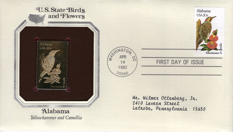 GOLDEN REPLICAS of United States Stamps First Day Covers - Etsy