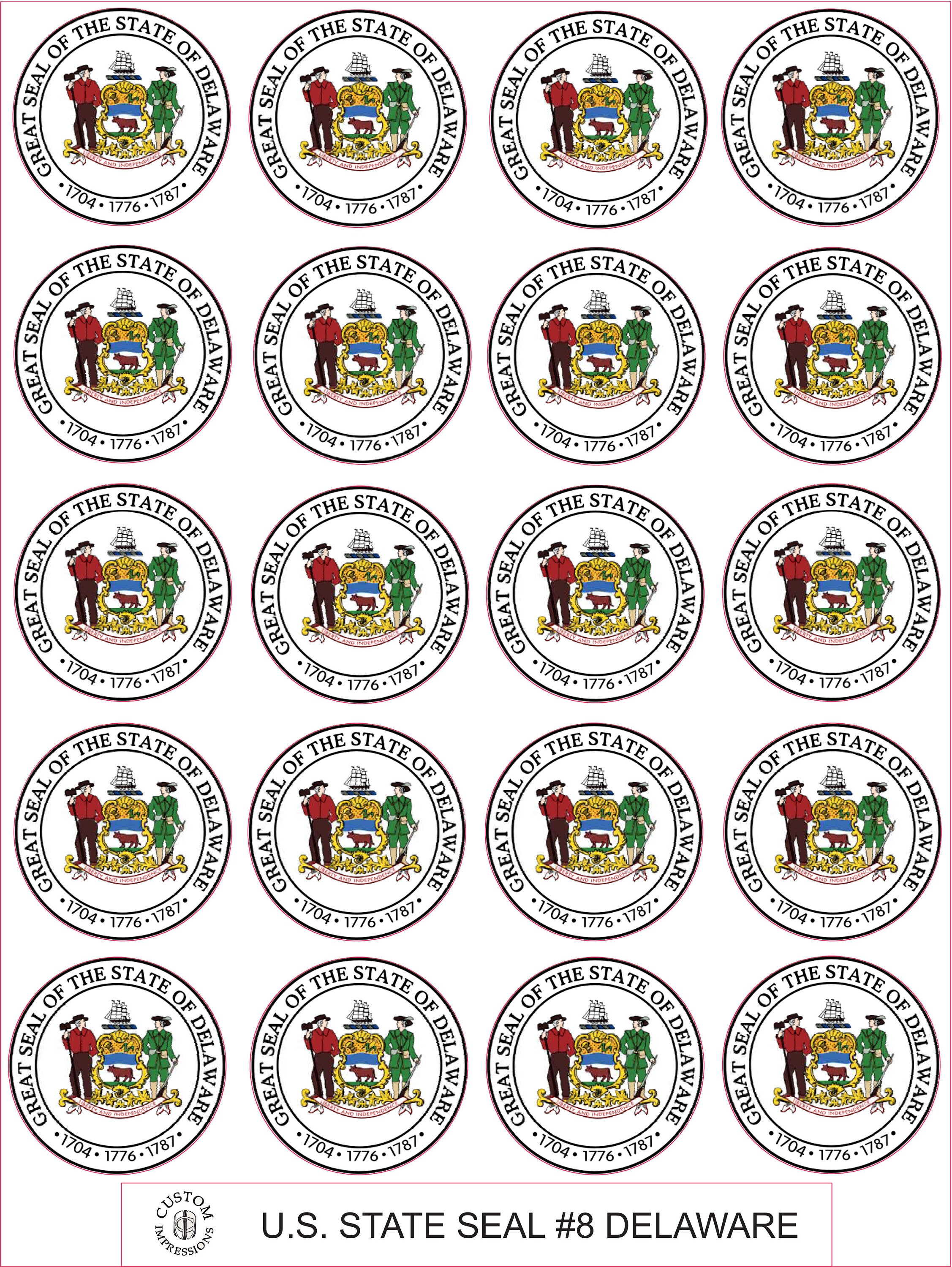 STATE SEALS Size 2" Each- 20 per Sheet - Etsy