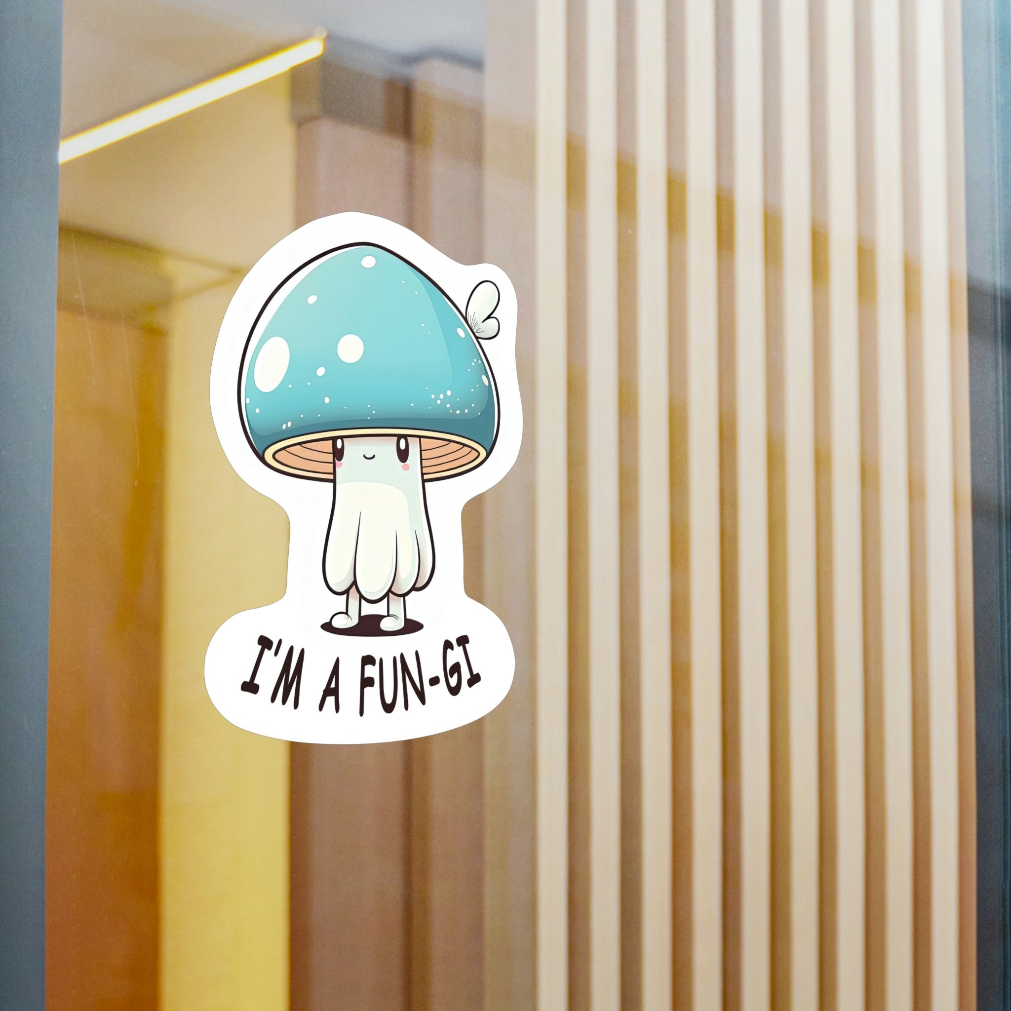 Mushroom Sticker Light Blue Mushroom Fairyfun-gi Goblincore Aesthetic ...