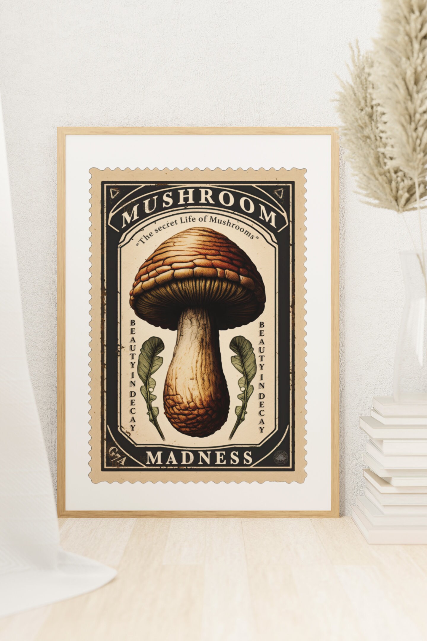 Mushroom Poster Dark Academia Poster Mushroom Decor for Nature Lover ...