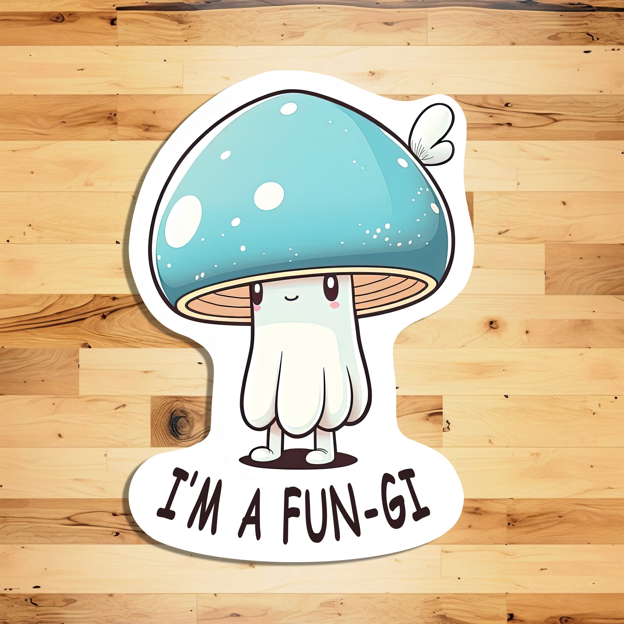 Mushroom Sticker Light Blue Mushroom Fairyfun-gi Goblincore Aesthetic ...