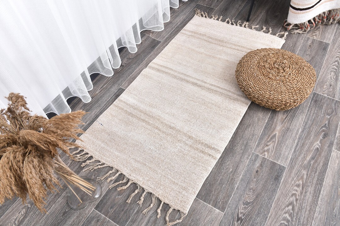 2x4 Area Rug, 2x4 Hemp Rug, 2x4 White & Cream Hemp Rug, Natural Hemp ...