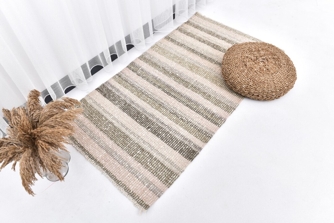 2x4 Area Rug 2x4 Brown & Beige Jute Kilim Rug 2x4 Kilim Doormat 2x4 ...