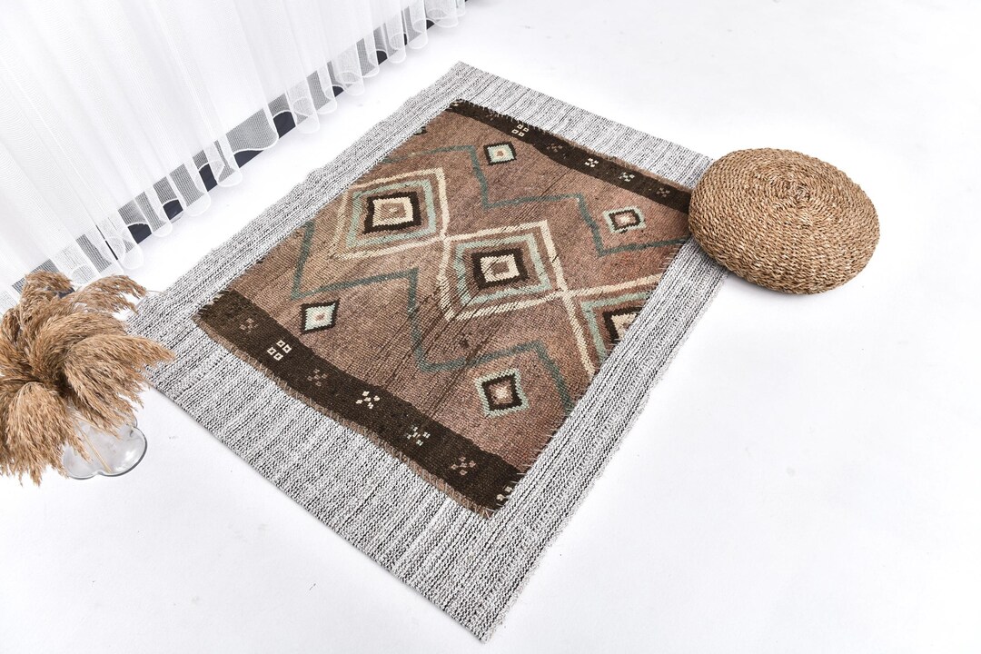 3x4 Area Rug, 3x4 Rag Rug Kilim, 3x4 Brown Beige Soft Kilim Rug ...