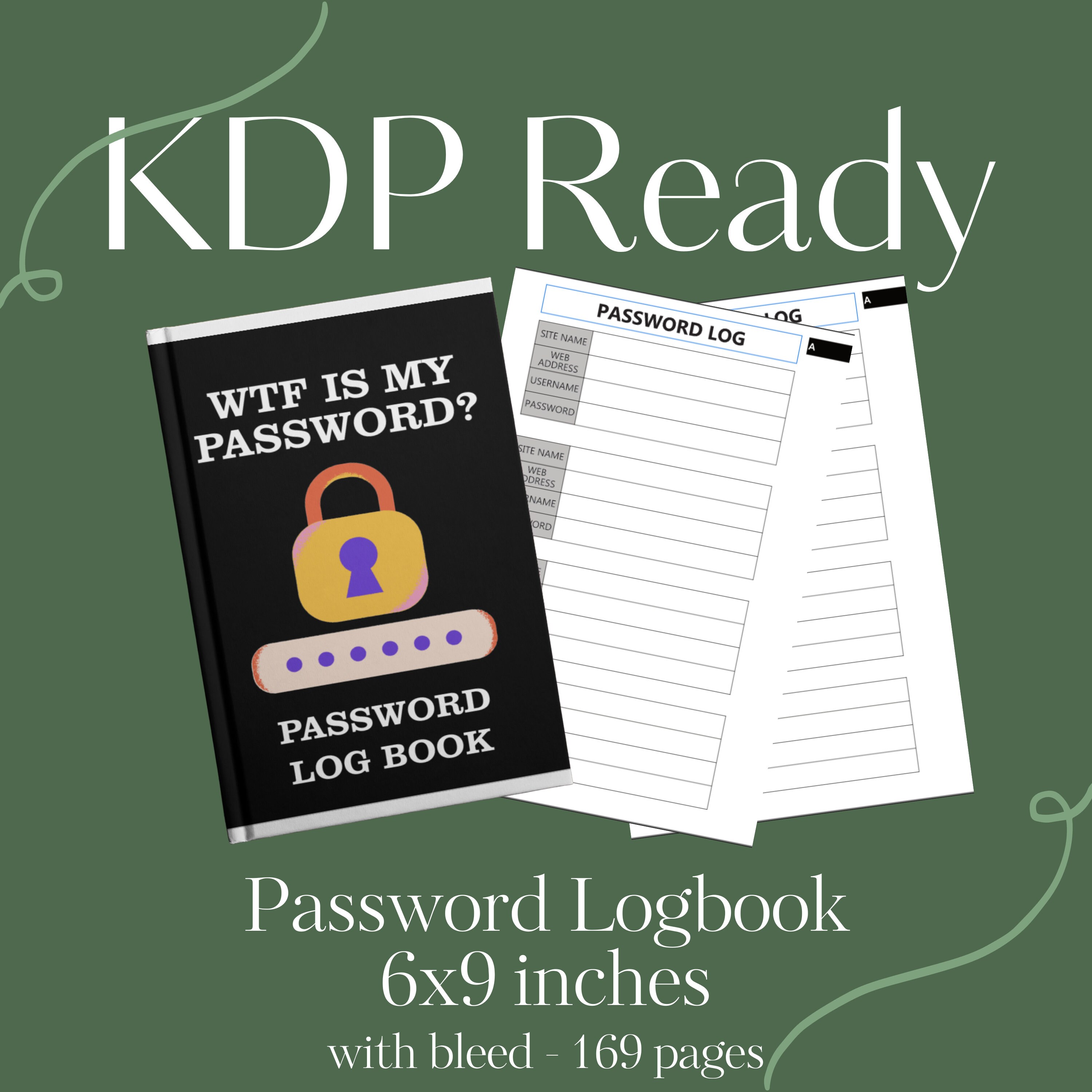 KDP Interior Password Manager Logbook Ready to Upload Funny Book Resell ...
