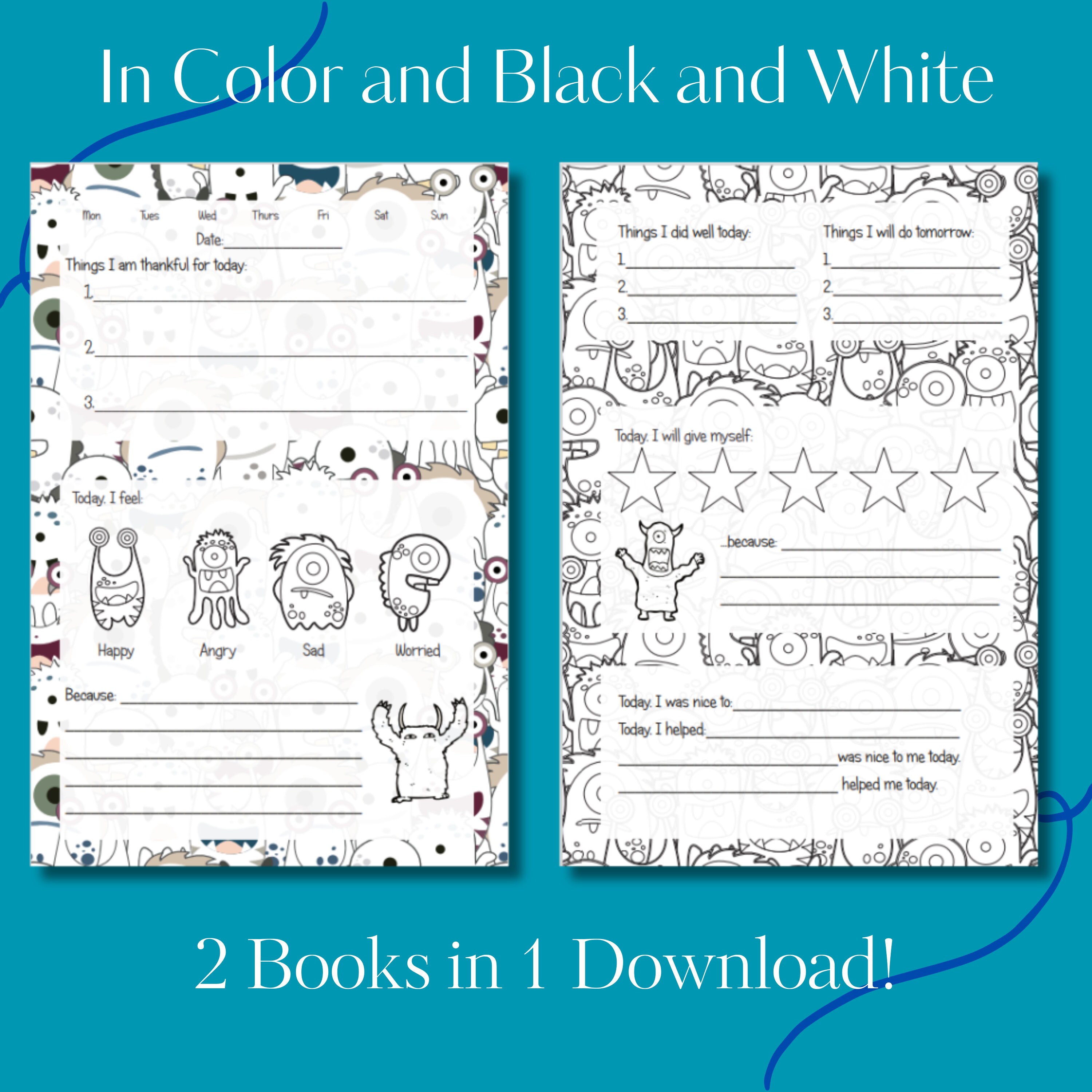 Printable Kid's Gratitude Journal Thanksgiving Diary Fun for Children ...