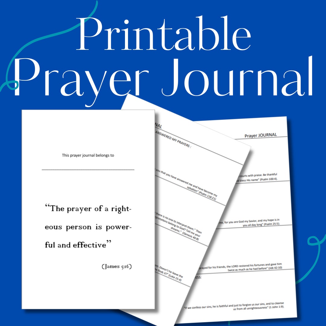 Printable Daily Prayer Journal Prompt Journal Guided Bible Study With ...