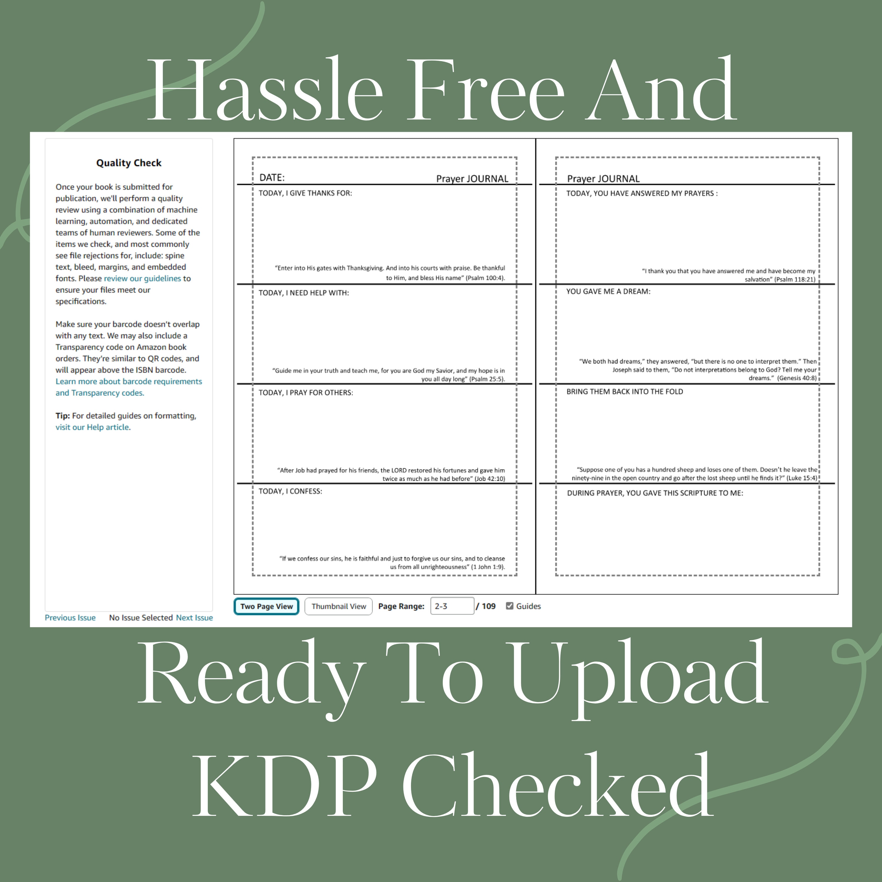 KDP Interior Daily Prayer Journal With Cover KDP Ready to Upload Pdf ...