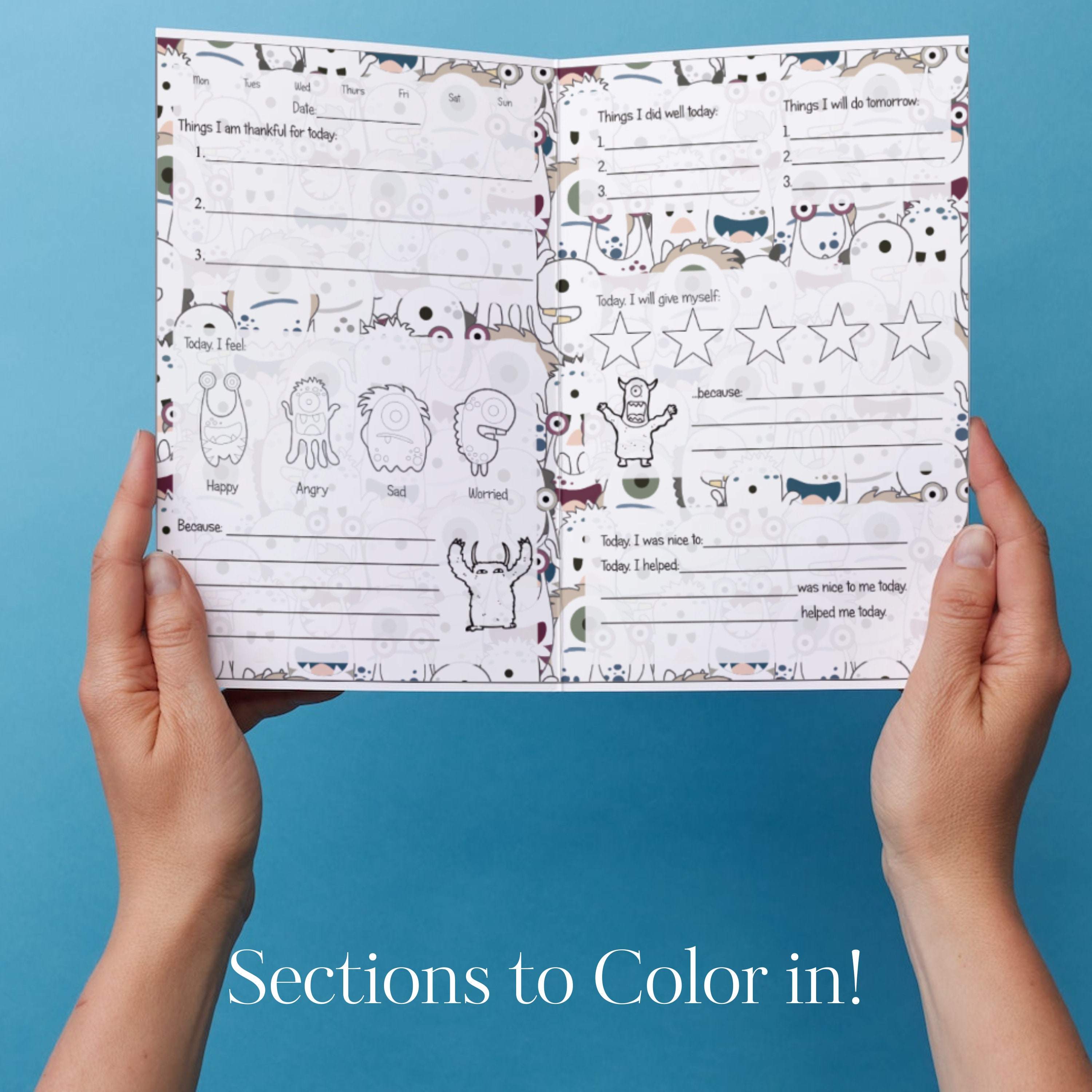 Printable Kid's Gratitude Journal Thanksgiving Diary Fun for Children ...