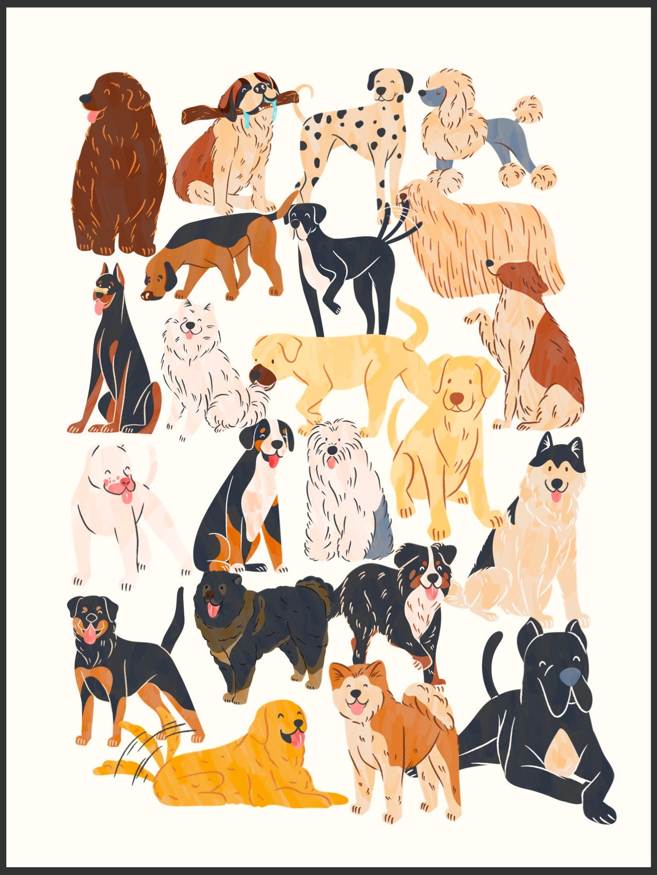 Dogs, Dogs, Dogs Poster - Etsy