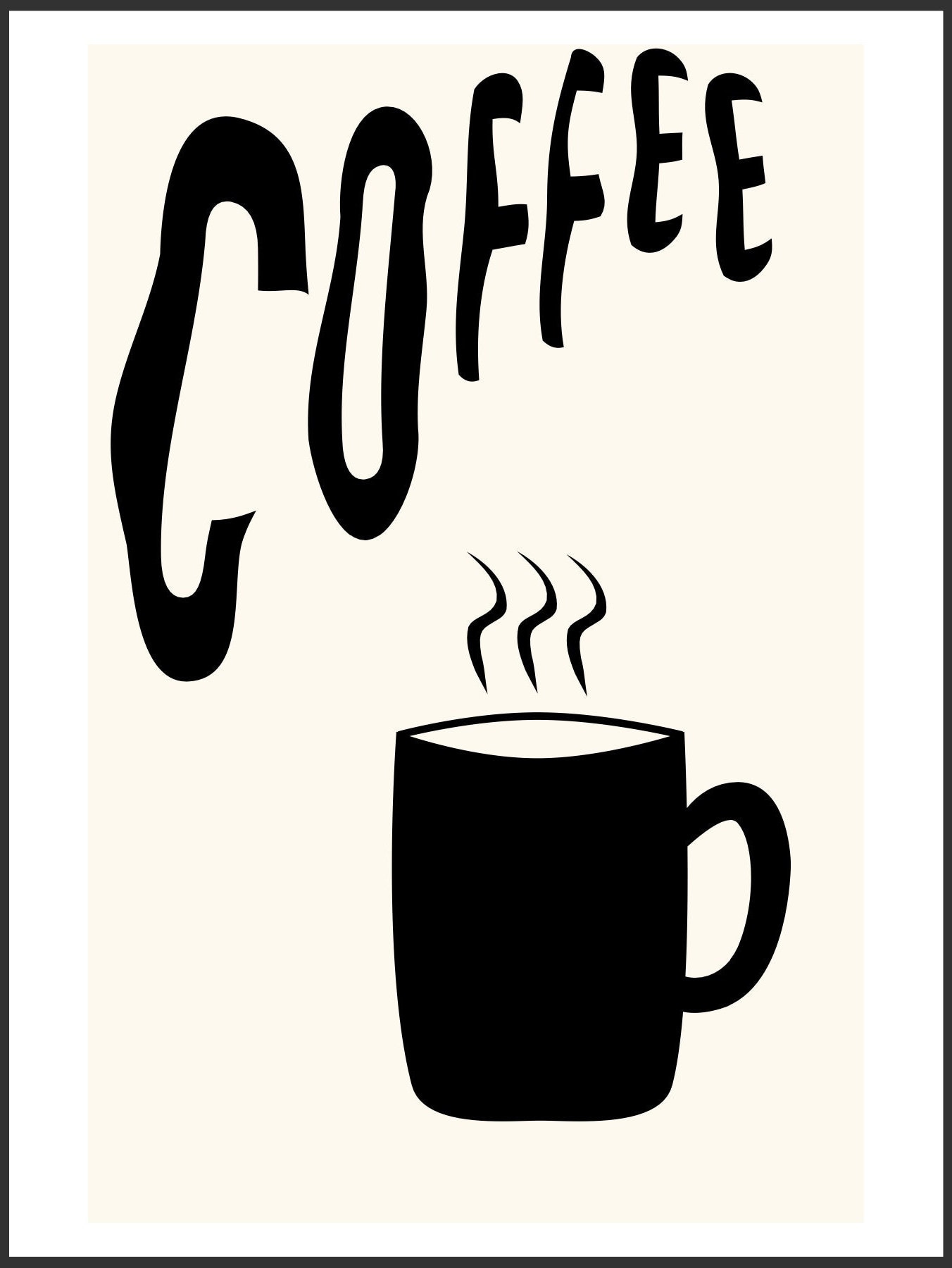 Simple Coffee Poster - Etsy