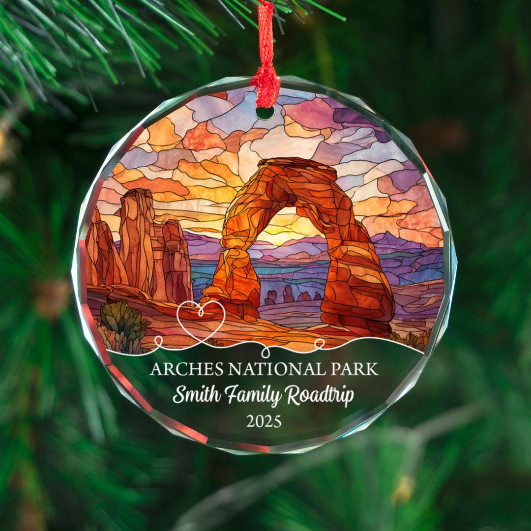 Personalized Arches National Park Ornament 2025 – Family Road Trip Gift ...