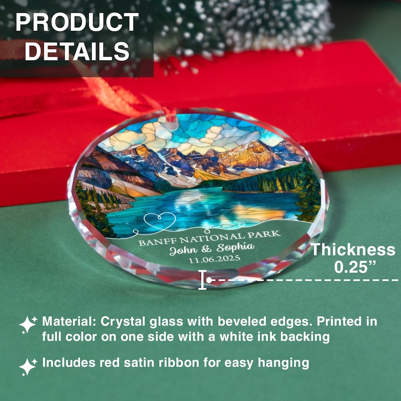 Personalized Banff National Park Ornament, Custom Travel Souvenir ...