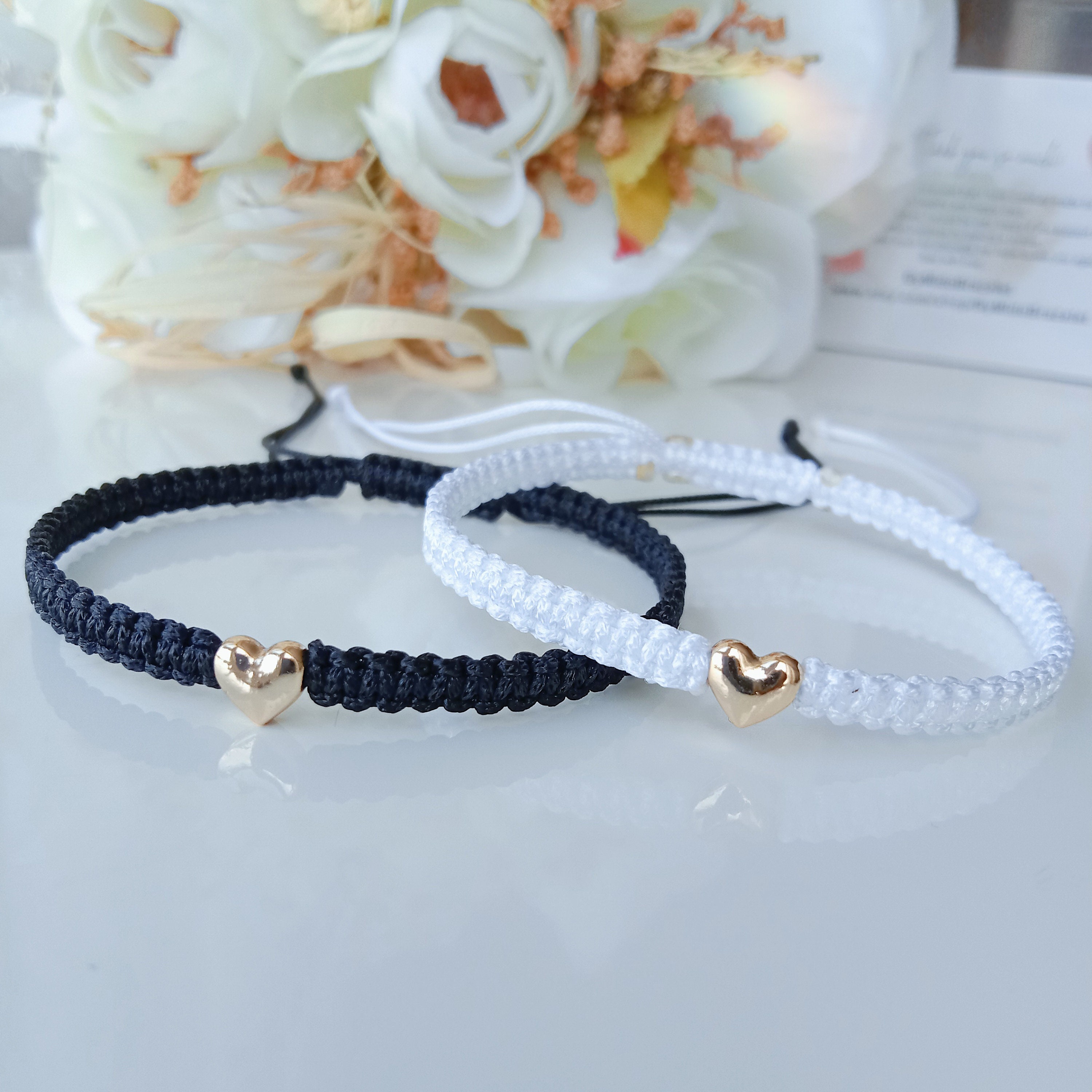 Set of 2 Customizable Hearts Handmade Rope Bracelets | Best Christmas ...
