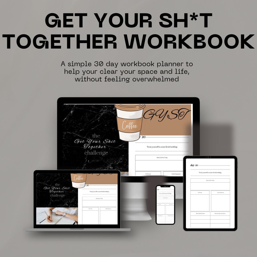 Get Your Stuff Together, DIGITAL DOWNLOAD Workbook, Daily 30 Day ...