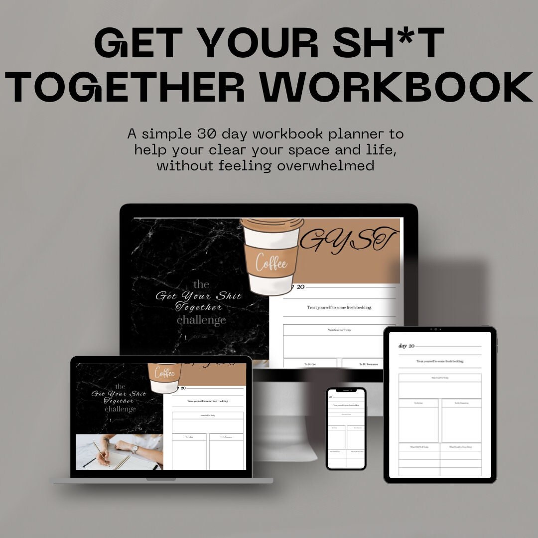 Get Your Stuff Together, DIGITAL DOWNLOAD Workbook, Daily 30 Day ...
