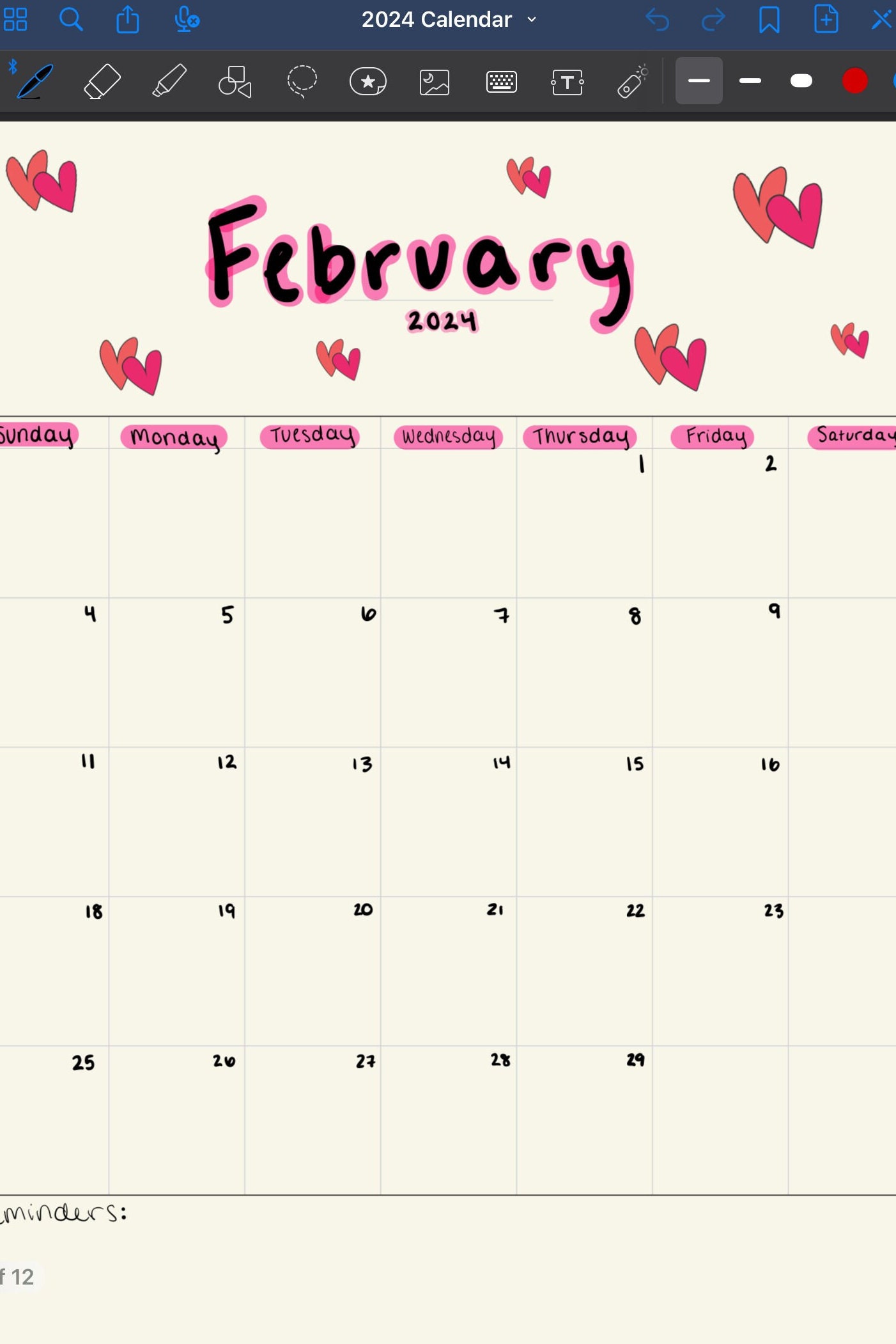 Simple, Cute, Aesthetic iPad 2024 Digital Planner/calendar, Goodnotes ...