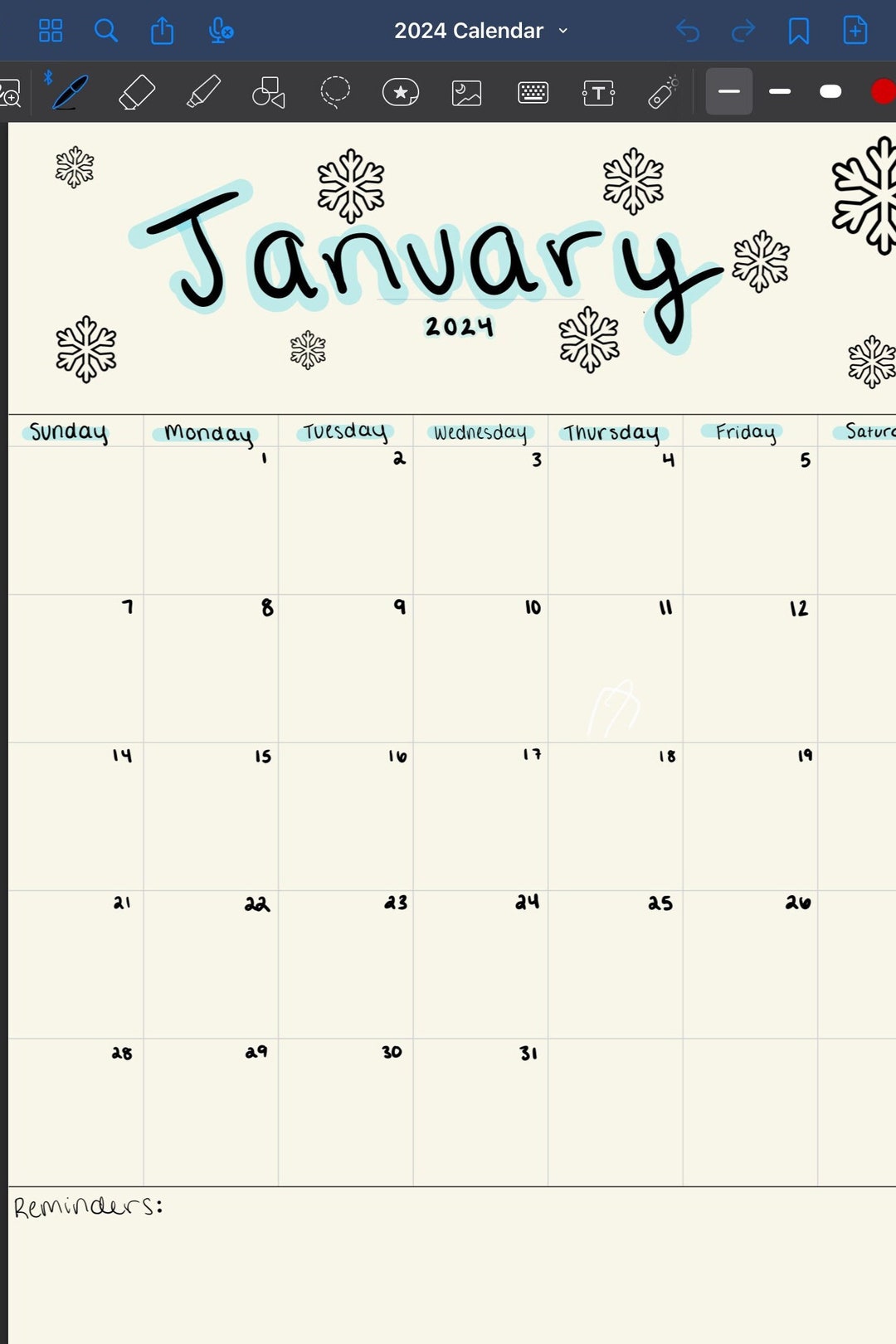 Simple, Cute, Aesthetic iPad 2024 Digital Planner/calendar, Goodnotes ...