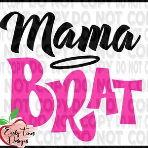 Mama Brat. Baby Brat. Pink. Teal. Png. Svg. Digital Download. - Etsy