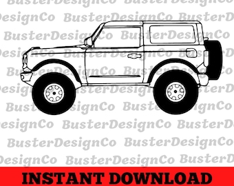 Ford Bronco SVG PNG JPG Cricut Silhouette Cut Files Bronco - Etsy