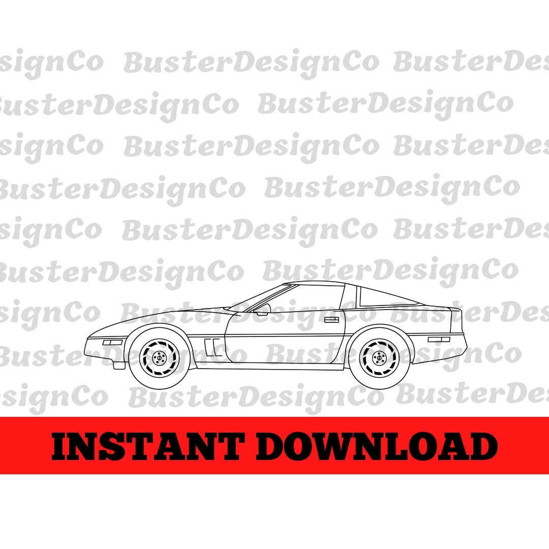C4 Corvette SVG/PNG - Etsy