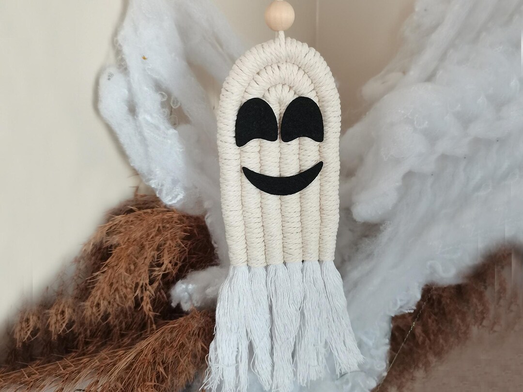 Macrame Ghost, Ghost Wall Hanging, Goth Tapestry, Halloween Party Decor ...