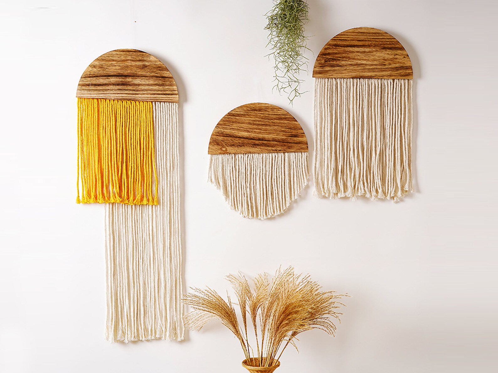 Macrame Wall Hanging, Round Shape Wall Art, Mid Century Modern, Home ...