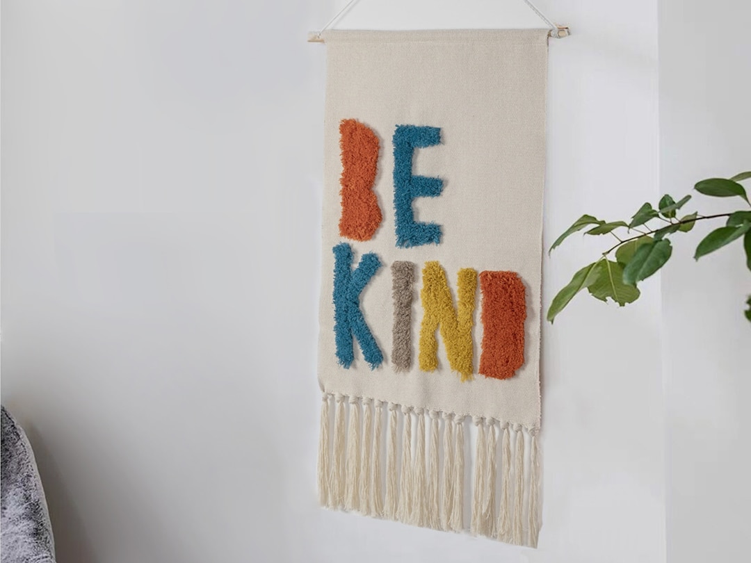 Abstract Tufting Tapestry Wall Hanging, Nursery Minimalist Macrame ...