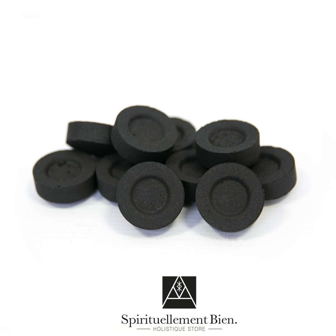 10 Charcoal Pellets for Burning Incense - Charcoal Disc Diameter 33 Mm ...