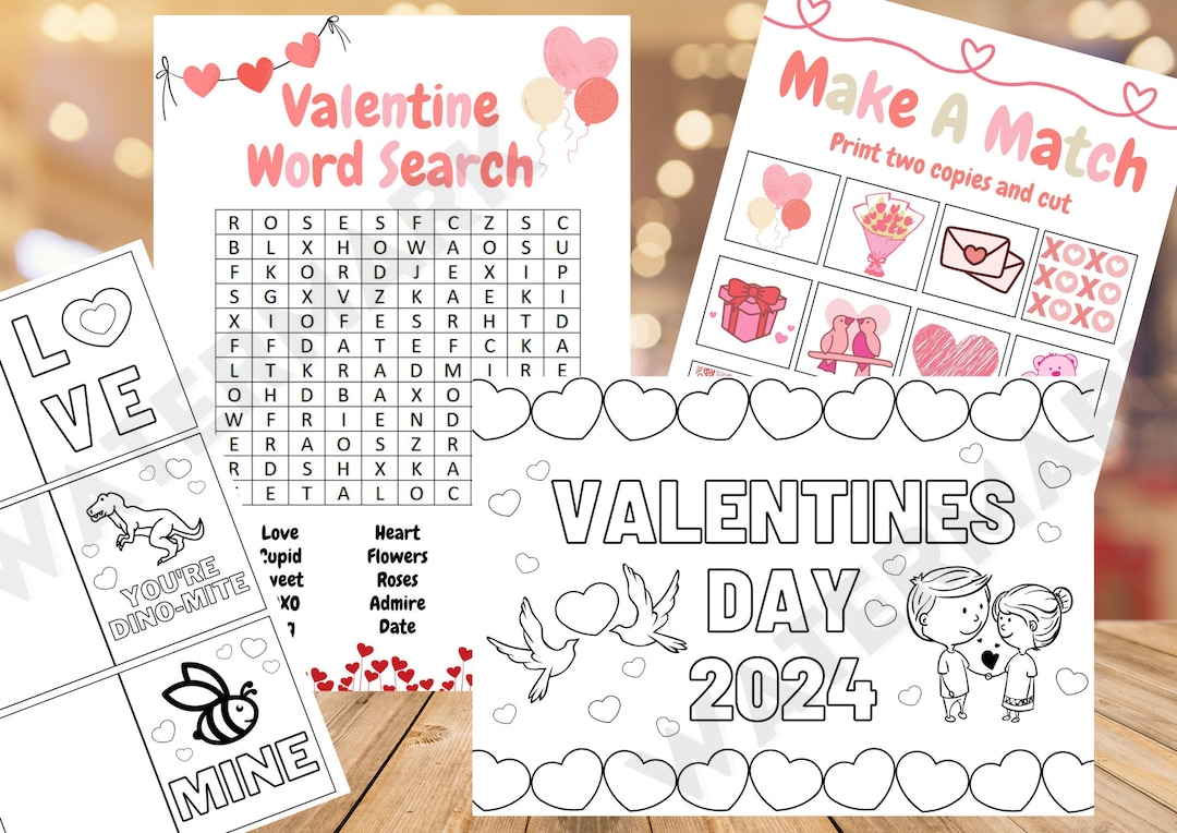 2024 Valentines Day Kids Activity Pack, 4 Activities, Classroom or at ...