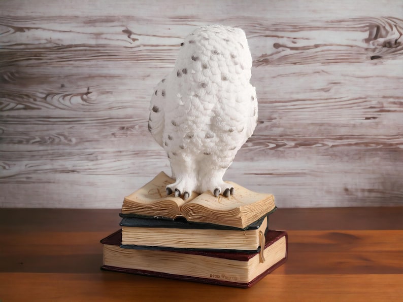 Snowy Owl Statue – Wizard Decor & Mystical Home Art - Etsy