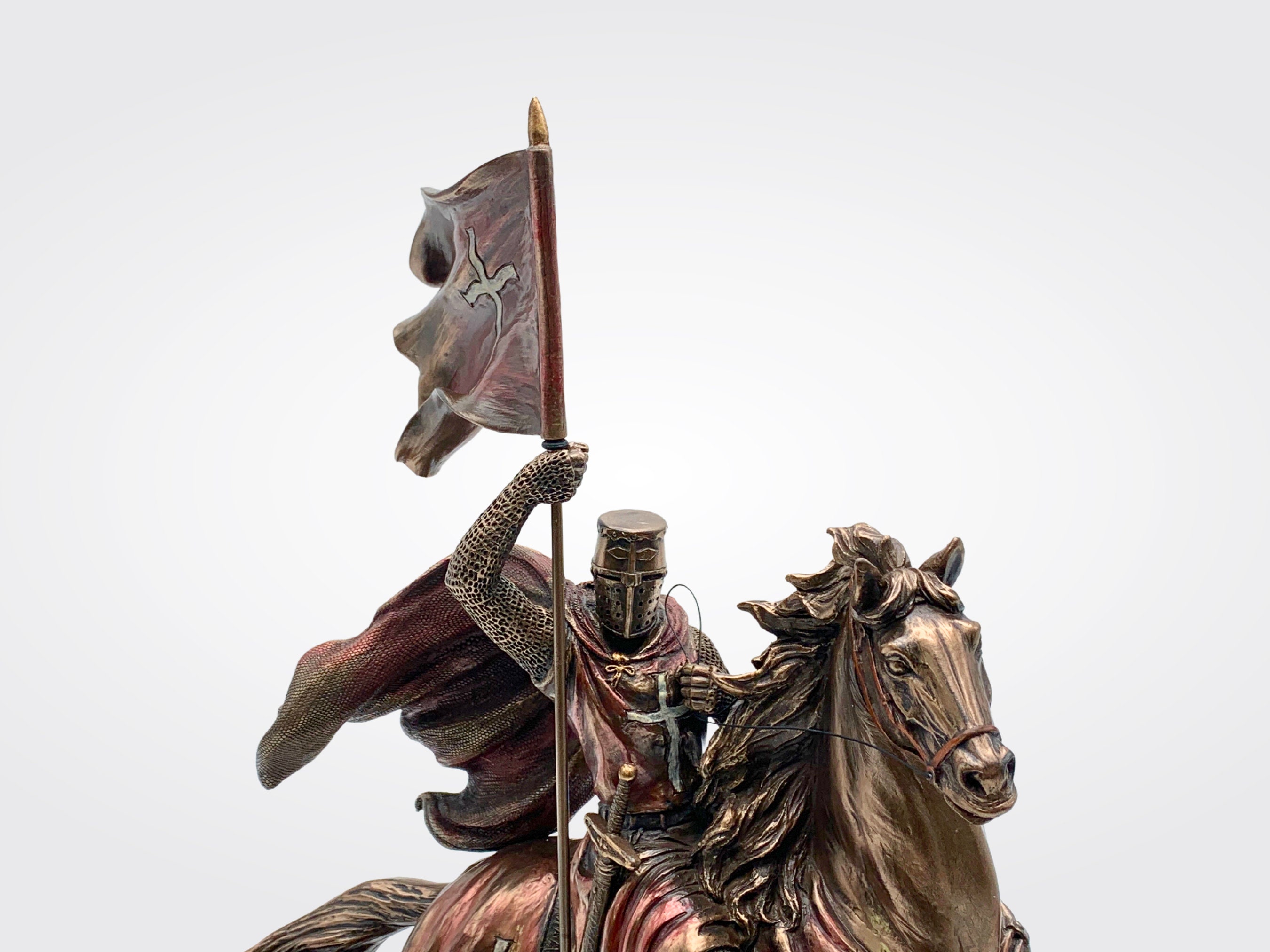 Crusader Knight Statue. Medieval Knight Figurine. - Etsy