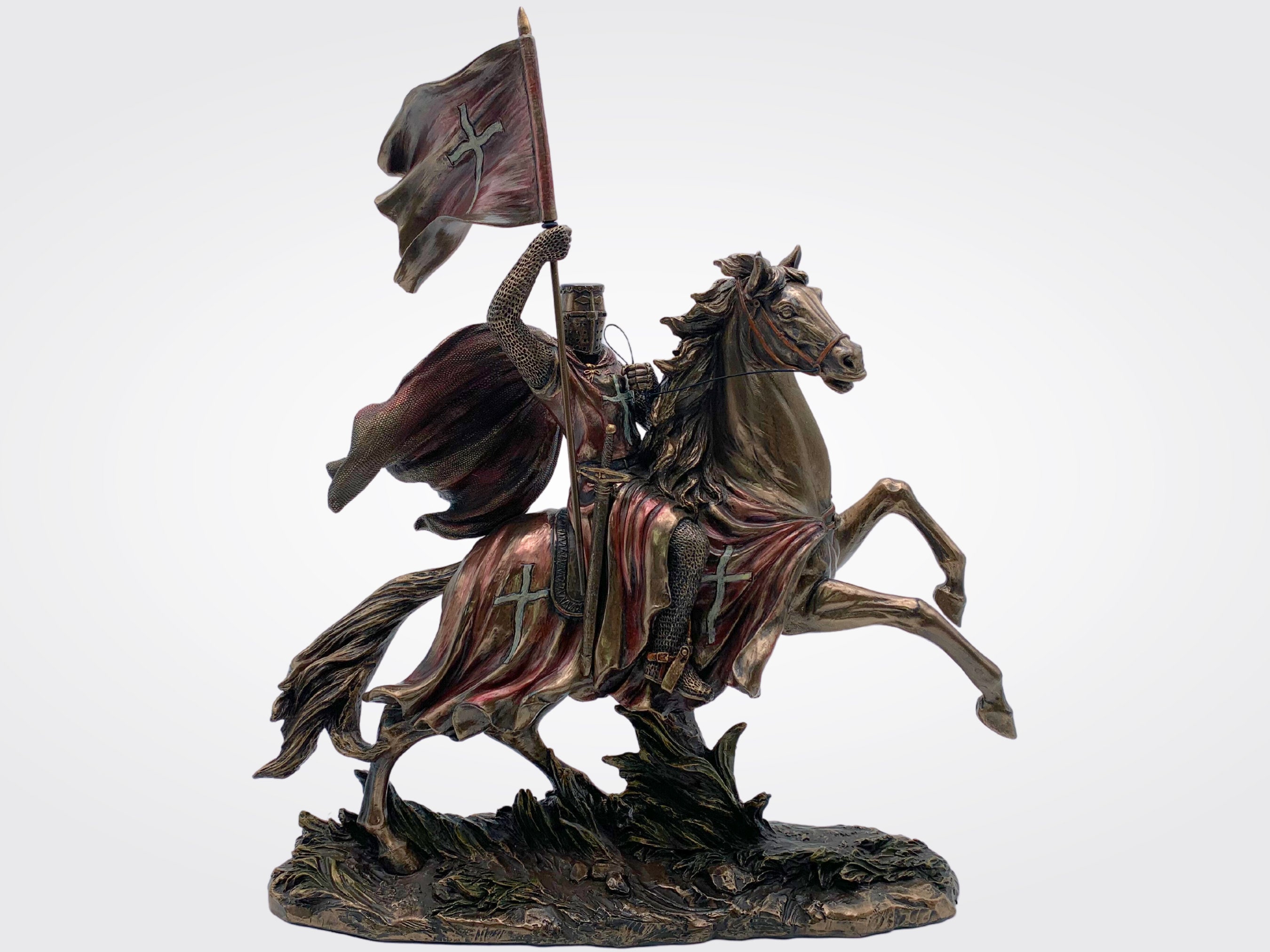 Crusader Knight Statue. Medieval Knight Figurine. - Etsy