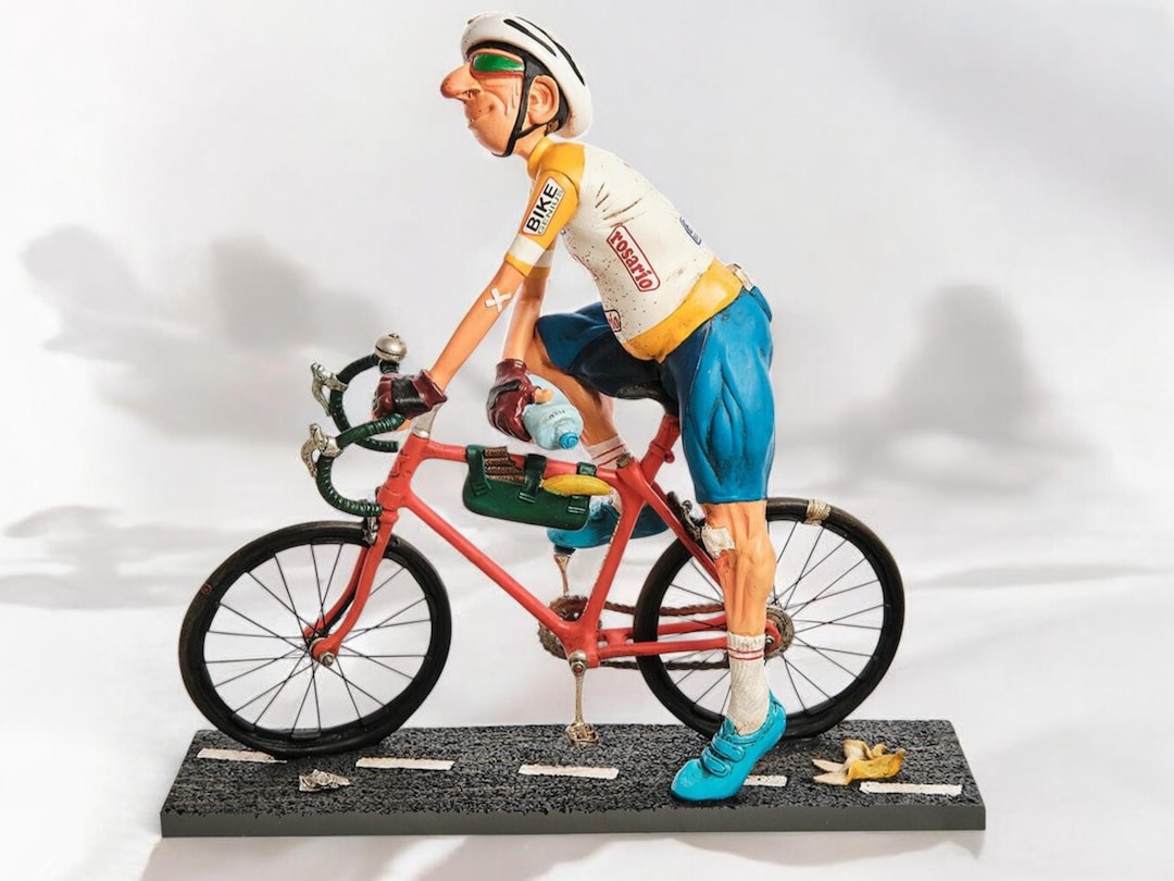 Cyclist Figurine, Handcrafted Cycling Sculpture, Unique Gift for Bike ...
