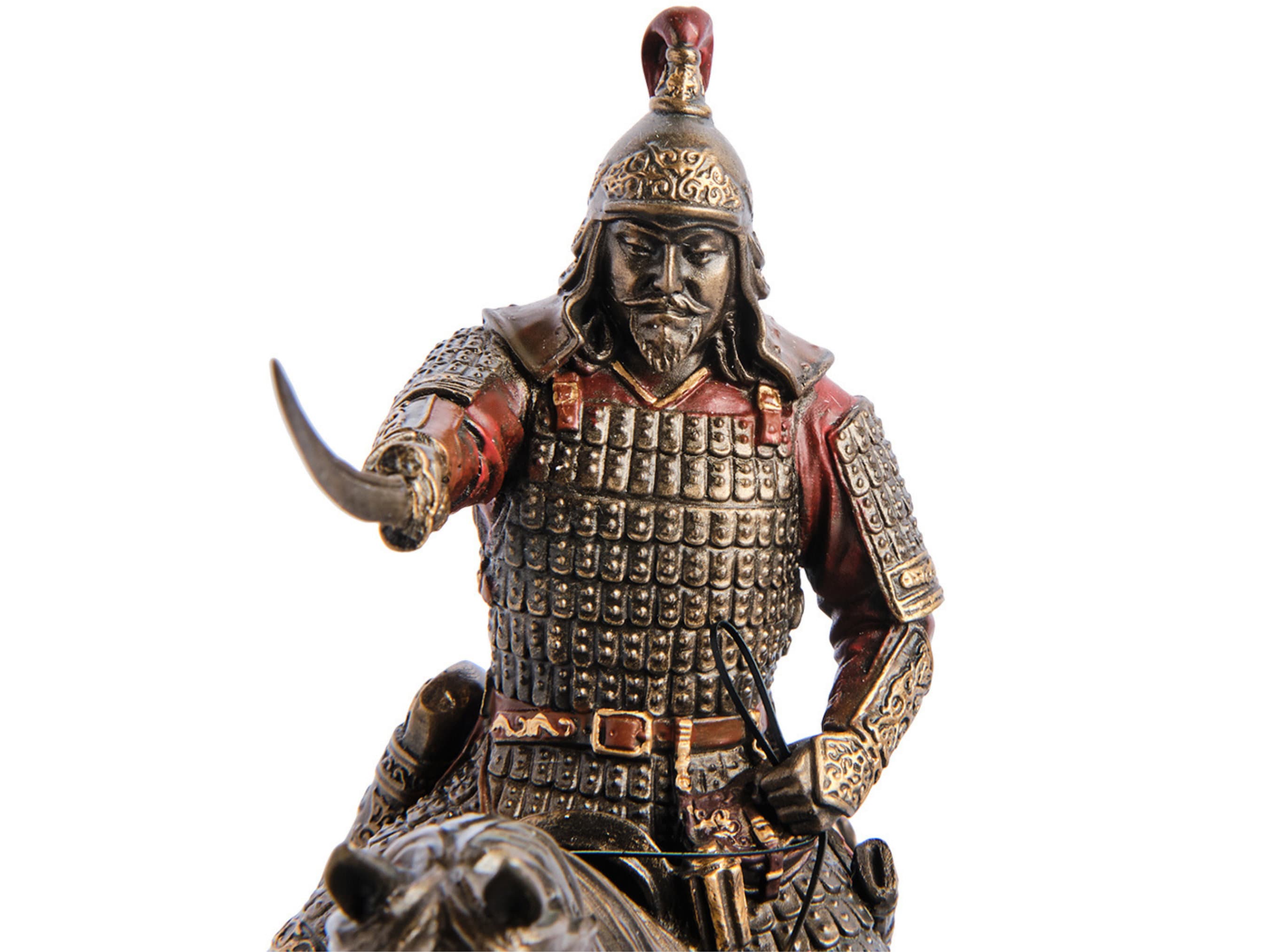 Genghis Khan Statue on Horse. Mongolian Warrior Statue. - Etsy