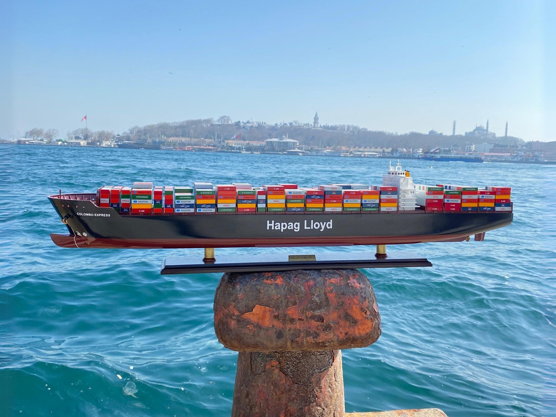 Hapag Lloyd Container Ship Model, Colombo Express Ship, Nautical Decor & Collectible Replica ...