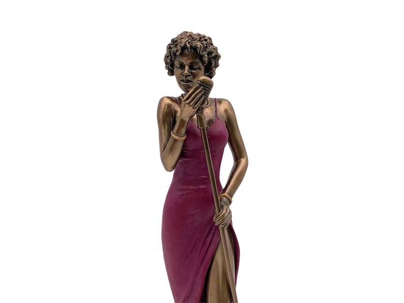Women Jazz Singer Figurine, Retro Elegant Decor, Musician Statue ...